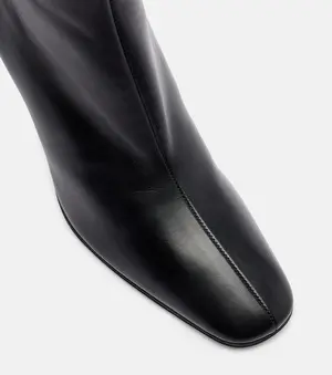 THE ROW Mona Leather Ankle Boots