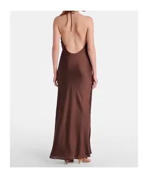 ROTATE BY BIRGER CHRISTENSEN Draped Chiffon Maxi Dress