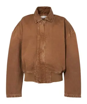 SLVRLAKE Harlem Cotton Canvas Bomber Jacket - Brown
