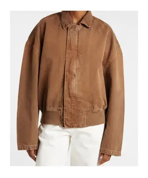 SLVRLAKE Harlem Cotton Canvas Bomber Jacket