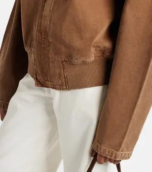 SLVRLAKE Harlem Cotton Canvas Bomber Jacket