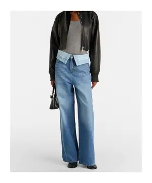 7 For All Mankind Double Layer Slouchy Wide-leg Jeans