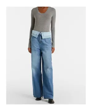 7 For All Mankind Double Layer Slouchy Wide-leg Jeans