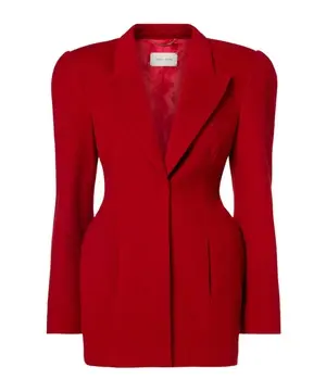 Magda Butrym Long-sleeved Suit Jacket - Red