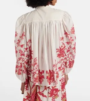Etro Floral Cotton Voile Blouse