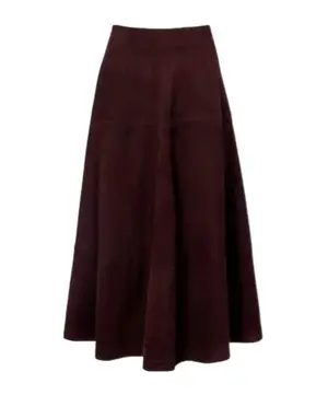 Nour Hammour Opera Leather Maxi Skirt - Black