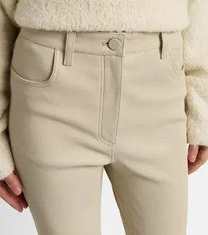 JOSEPH Leather Bootcut Pants