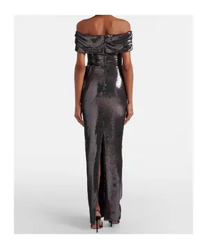 Roland Mouret Off-the-shoulder Floral Appliqué Detail Gown