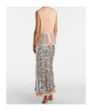 Rabanne Sequined Jersey Top