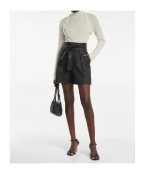 Stouls Eloise Leather Paperbag Shorts