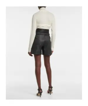 Stouls Eloise Leather Paperbag Shorts