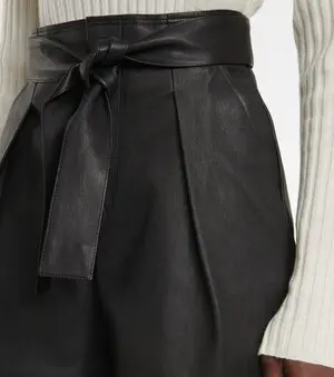 Stouls Eloise Leather Paperbag Shorts