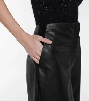 Altuzarra High-waisted Leather Casual Pants