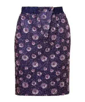 JACQUES WEI Floral Sequined Pencil Skirt - Black