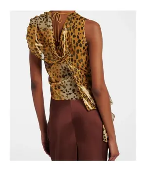 JACQUES WEI Silk-blend Lamé Top