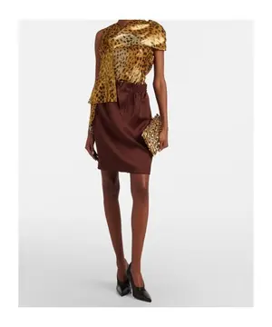 JACQUES WEI Silk-blend Lamé Top