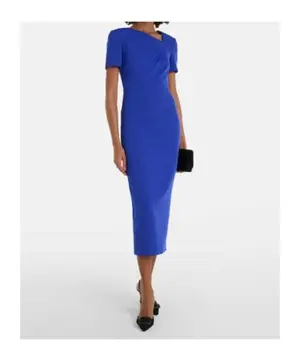 Roland Mouret Draped Crêpe Midi Dress