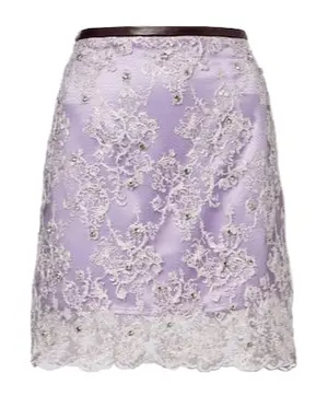 JACQUES WEI Embellished Lace Miniskirt - Purple