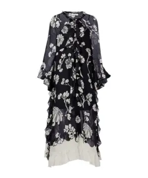 Dorothee Schumacher Floral Daydream Midi Dress - Black