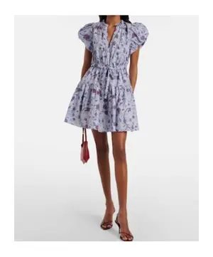 Ulla Johnson Izel Floral Cotton Minidress