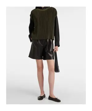 JOSEPH Cedre Plissé Satin Top