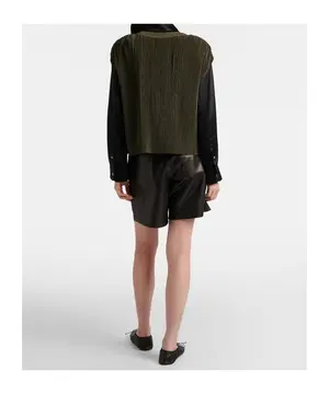 JOSEPH Cedre Plissé Satin Top