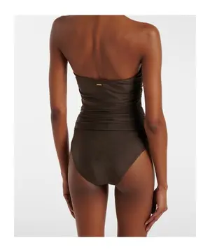 Simkhai Lorena Appliqué Ruched Swimsuit