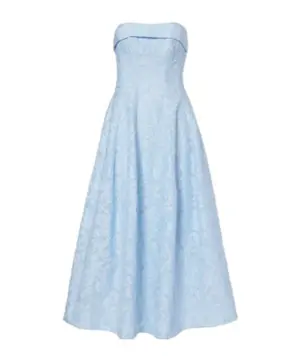Simkhai Valeria Embroidered Midi Dress - Blue