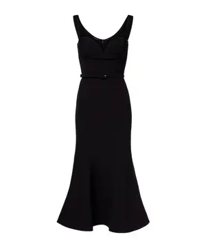 Roland Mouret Belted Corset Dress - Black