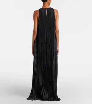 JOSEPH Chenes Pleated Halterneck Maxi Dress