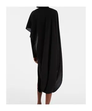 MUGLER Asymmetric Caped Crepe Midi Dress