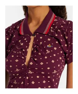 VIVIENNE WESTWOOD Pulling Printed Ruched Cotton Midi Dress