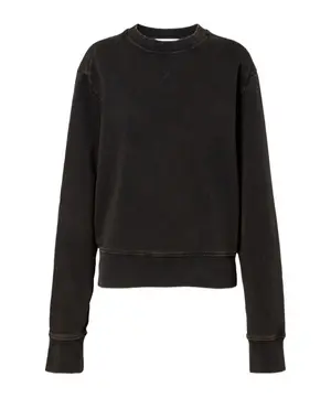 ENTIRE STUDIOS Ribbed Crew Neck Sweatshirt - Black