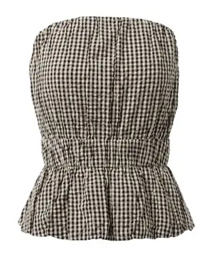 Posse Plaid Top - Gray