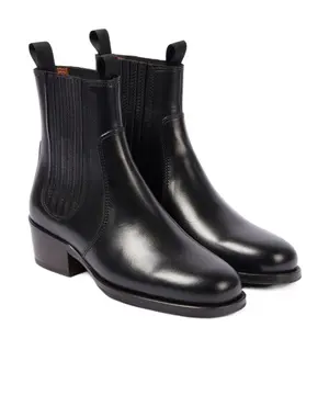 LEMAIRE Leather Chelsea Boots - Black
