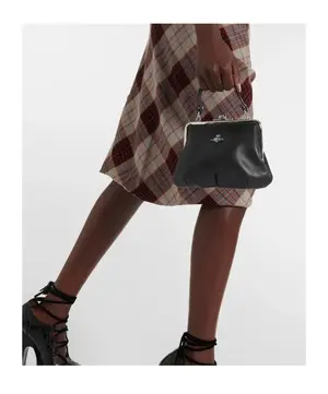 VIVIENNE WESTWOOD Granny Frame Leather Tote Bag