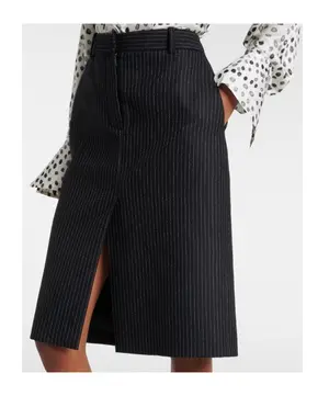 Nina Ricci Pinstriped Wool-blend Pencil Skirt