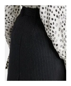 Nina Ricci Pinstriped Wool-blend Pencil Skirt