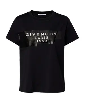 Givenchy Distressed Printed Cotton Jersey T-shirt - Black
