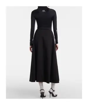 Balenciaga Cotton Twill Midi Skirt