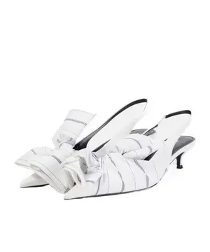 Balenciaga Knife Leather Slingback Pumps