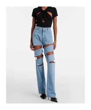 Coperni Spiral Wide-leg Jeans
