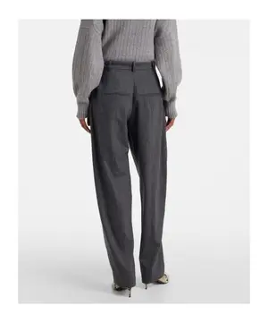 Khaite Dugan High-rise Wool Tapered Pants