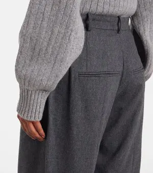 Khaite Dugan High-rise Wool Tapered Pants