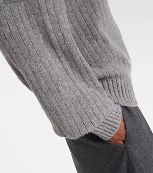 Khaite Lennox Ribbed-knit Cashmere Sweater