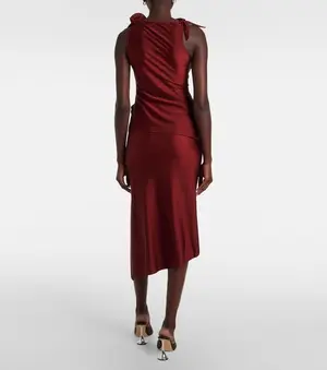 Coperni Flower Asymmetric Strap Dress