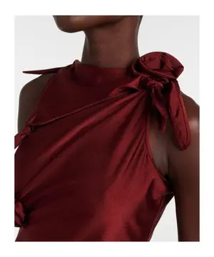 Coperni Flower Asymmetric Strap Dress