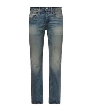 Ralph Lauren Distressed Straight Jeans - Gray