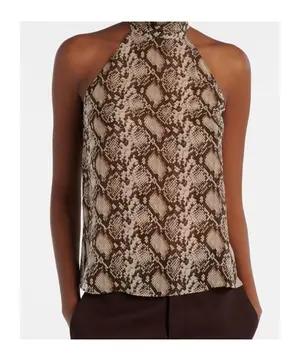 NILI LOTAN Sleeveless Snake Print Kaftan