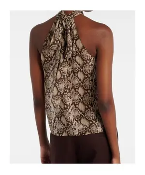 NILI LOTAN Sleeveless Snake Print Kaftan